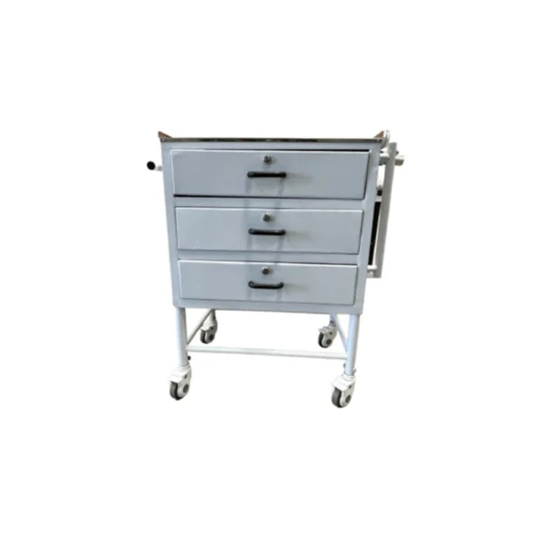 Emergency Trolley Metal 3 Draw | Physio-med Technologies